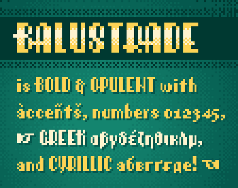 Balustrade font by stormgold