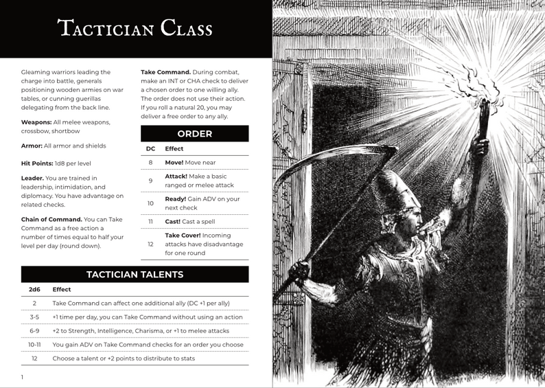 Tactician Class for Shadowdark RPG by blake.barton