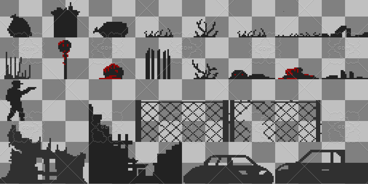 Apocalypse Pixel Pack – Black & White Edition by BSGameStudio