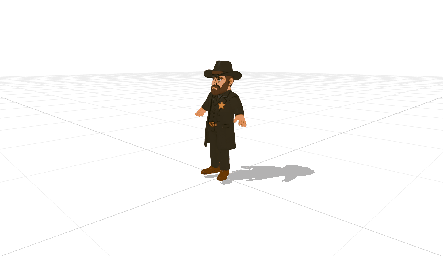 3D Sheriff Character Rigged Pack – 3D Model with Walk, Run, Jump, Kick ...