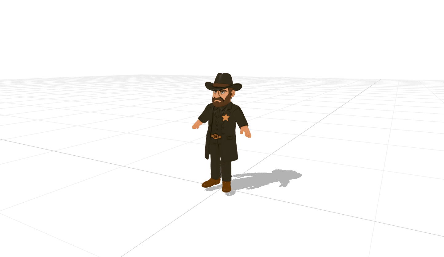 3D Sheriff Character Rigged Pack – 3D Model with Walk, Run, Jump, Kick ...