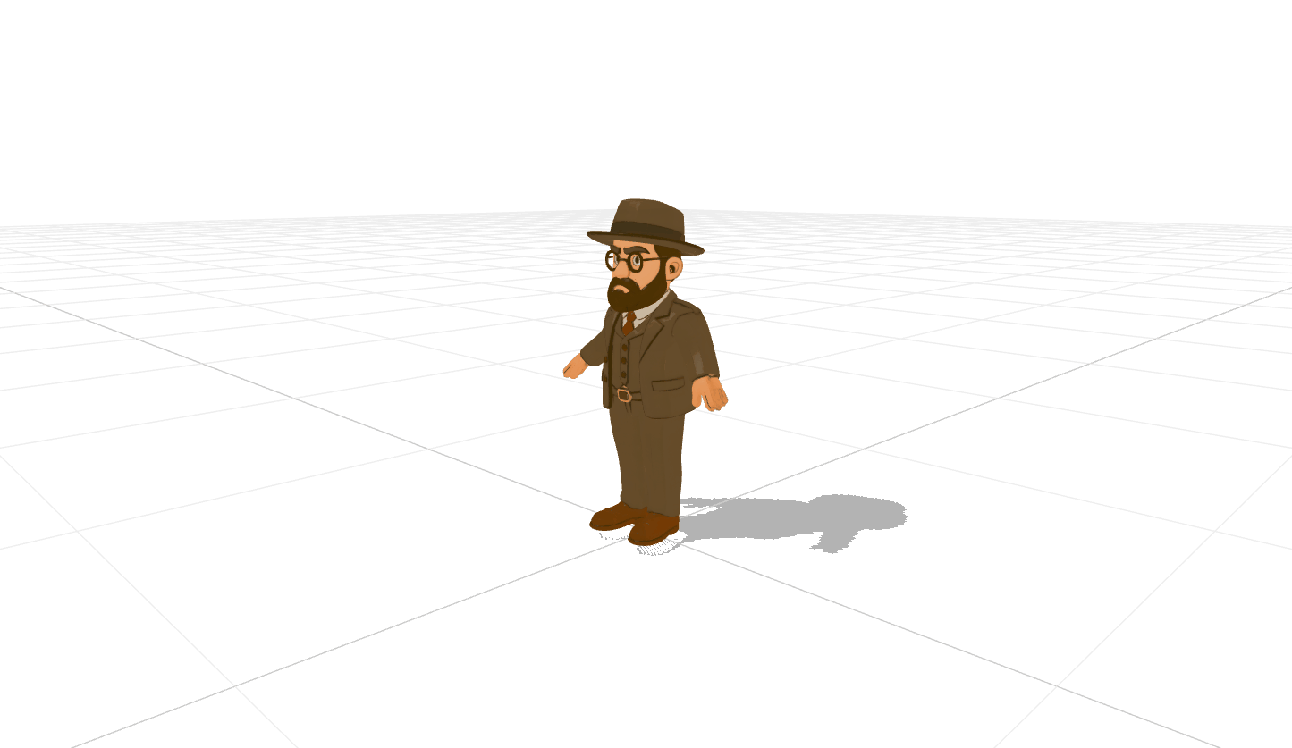 3D Far West Banker Character Rigged Pack – 3D Model with Walk, Run ...