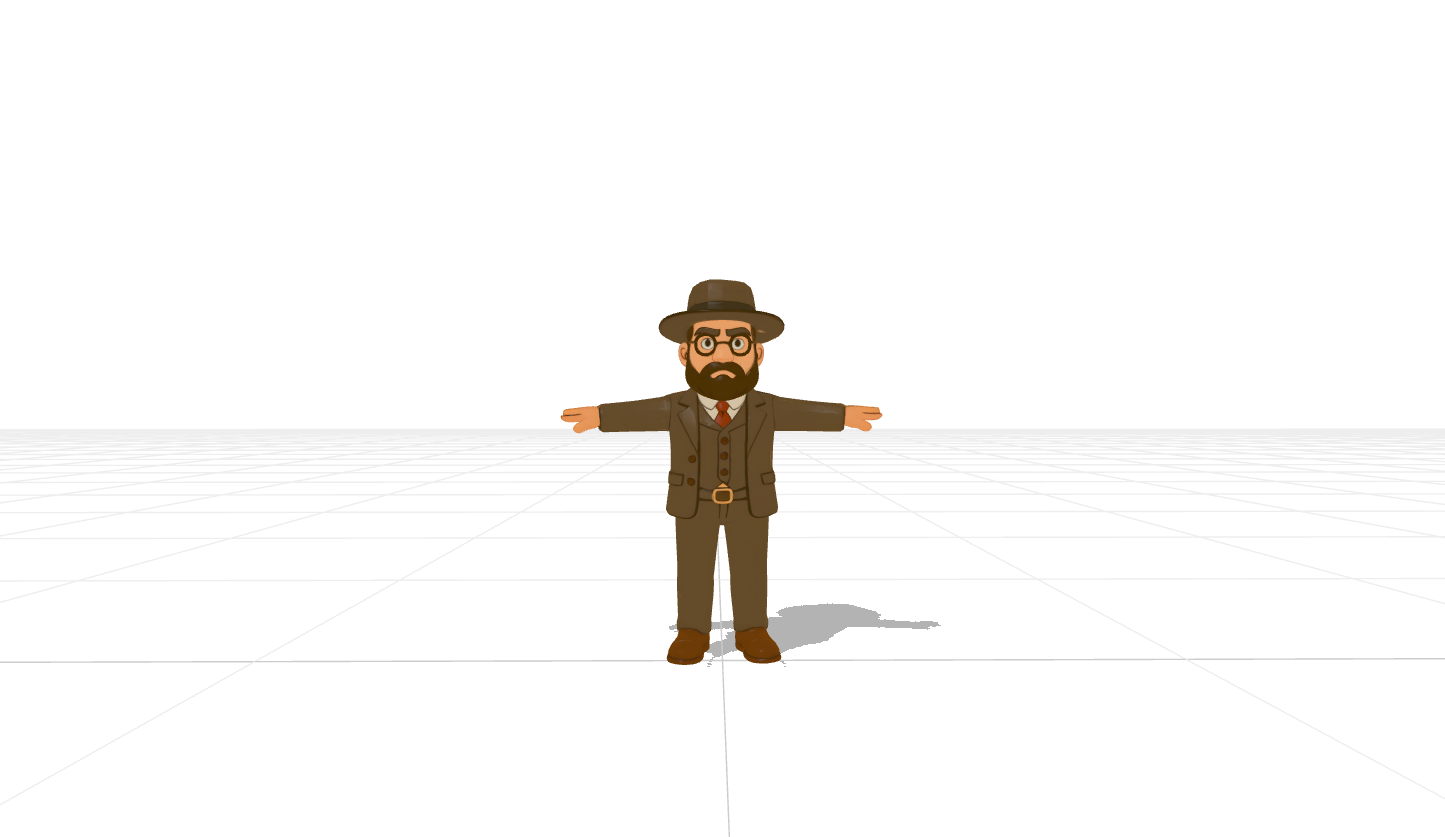 3D Far West Banker Character Rigged Pack – 3D Model with Walk, Run ...