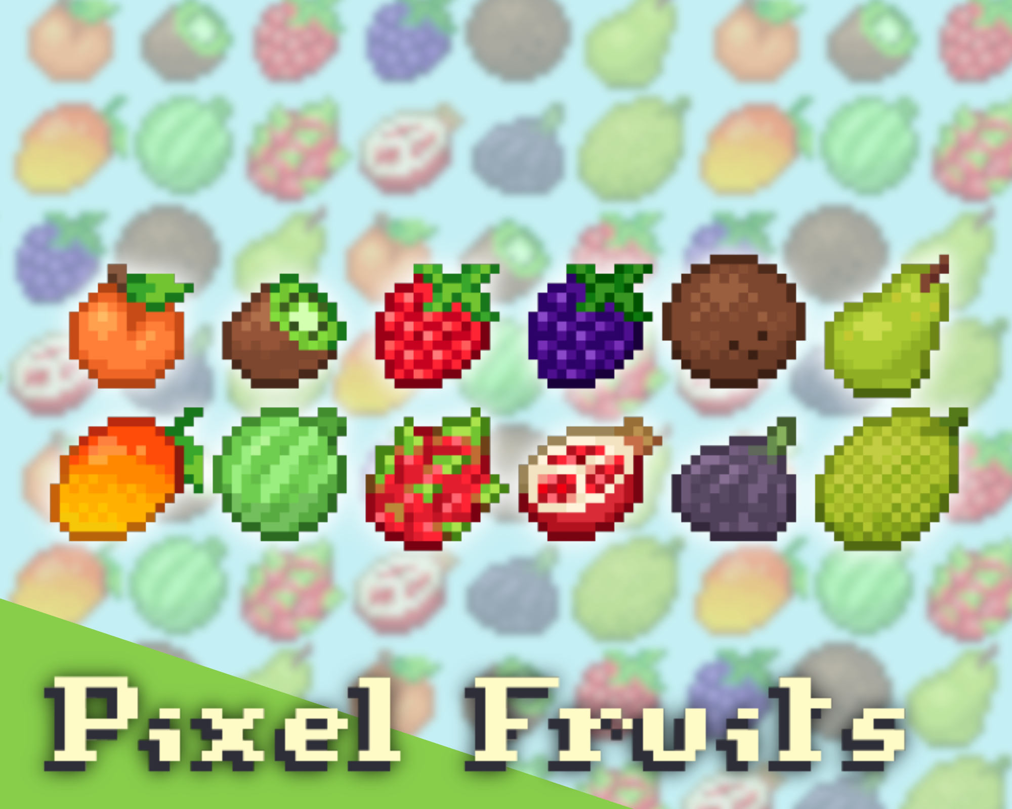12 Pixel Fruits icons by Frenchpixelle