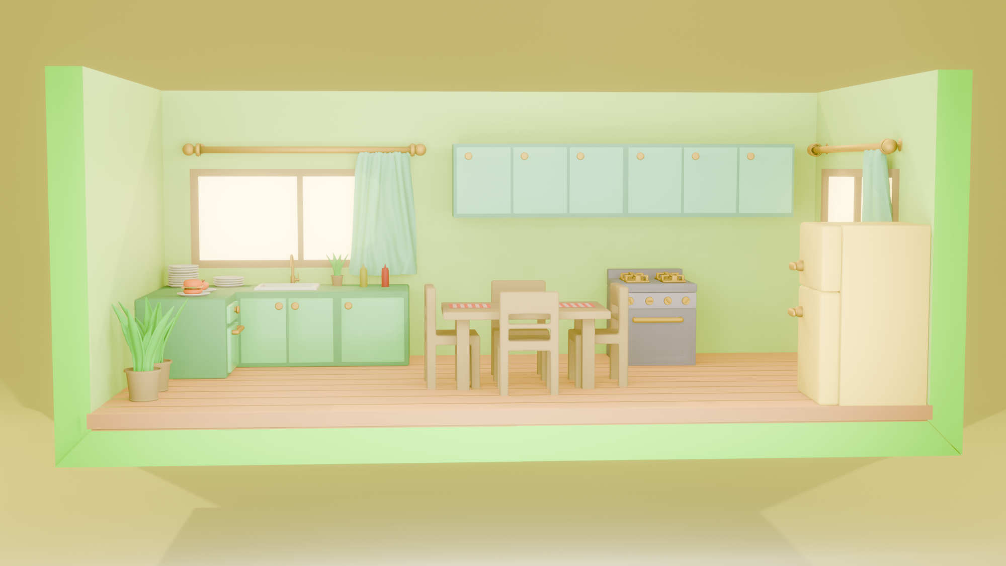 Cozy Kitchen Game Assets Pack 3D Models by StarsandShellsStudio