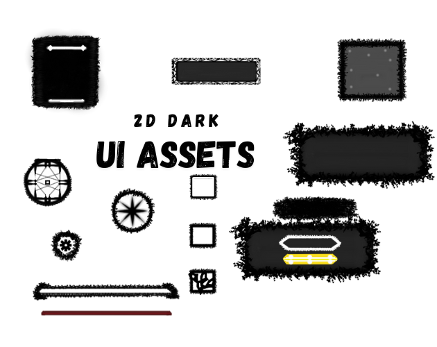 2D Dark UI ASSETS by RaftenmG