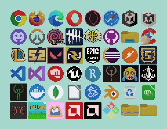 Desktop Icon Pack - 48 Icons for Games & UI by Vin