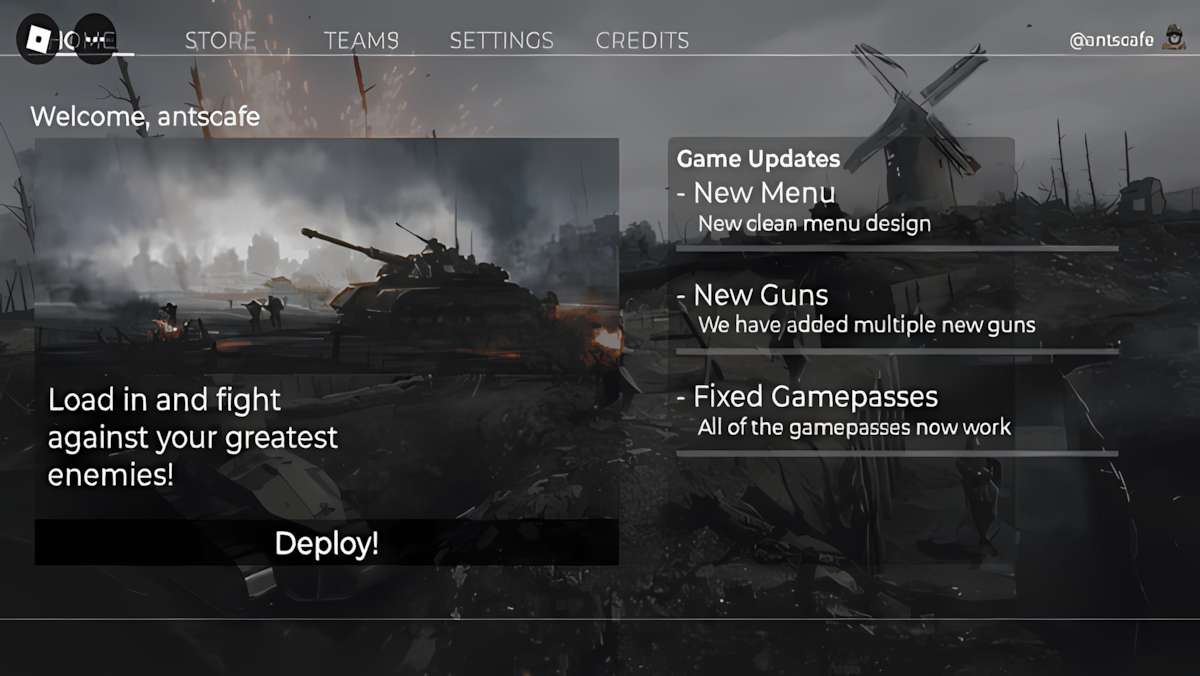 Battlefield Menu by Ryvion Studios