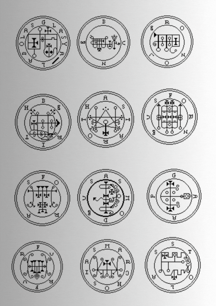 Goetia Sigils — Vol. III: The Infernal Twelve _Pixel Art by NeoPixelBoyCo