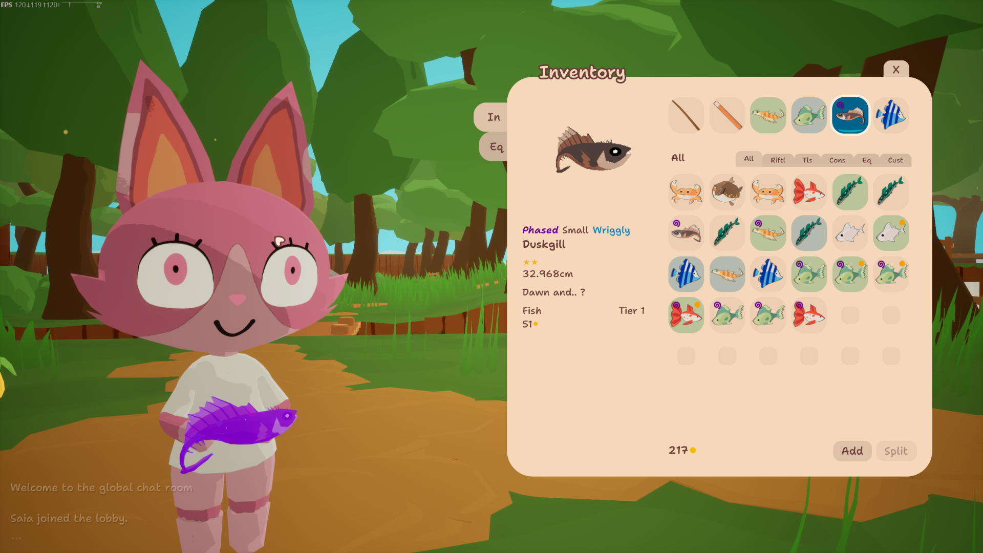 Cozy chatroom fishing game Steam page launch! - Rift Fishing by glimmerloft