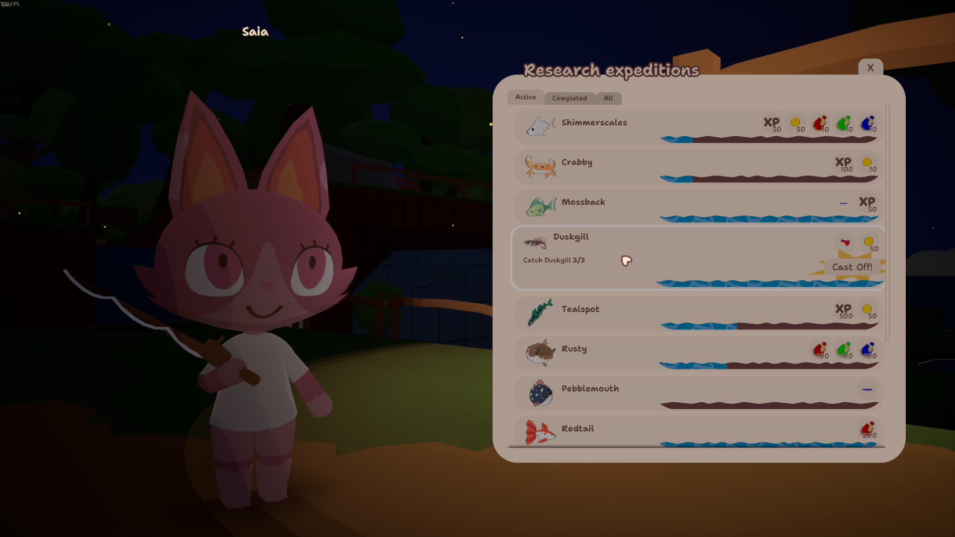 Cozy chatroom fishing game Steam page launch! - Rift Fishing by glimmerloft