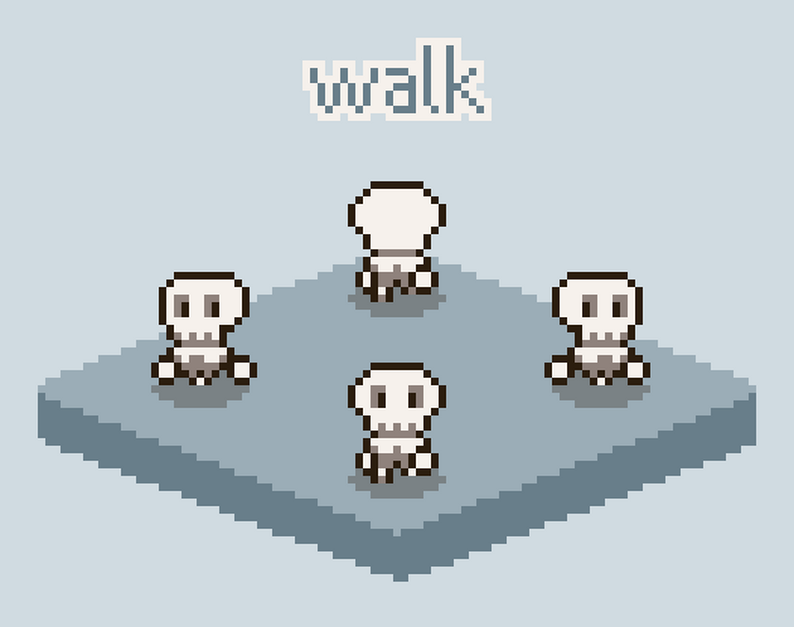 Skeleton - Top Down Sprite by Mica