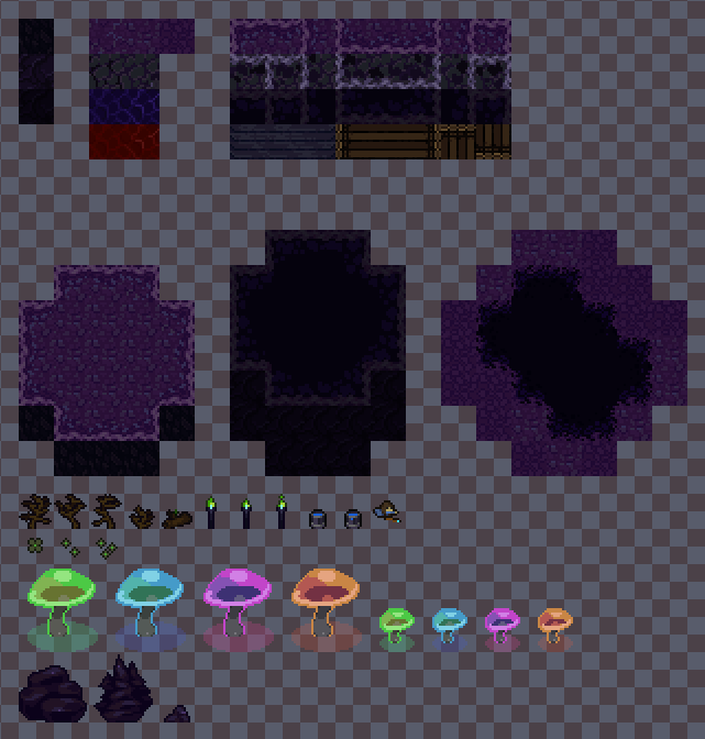 Shroom Cave Tileset Remastered (FREE) by Auru