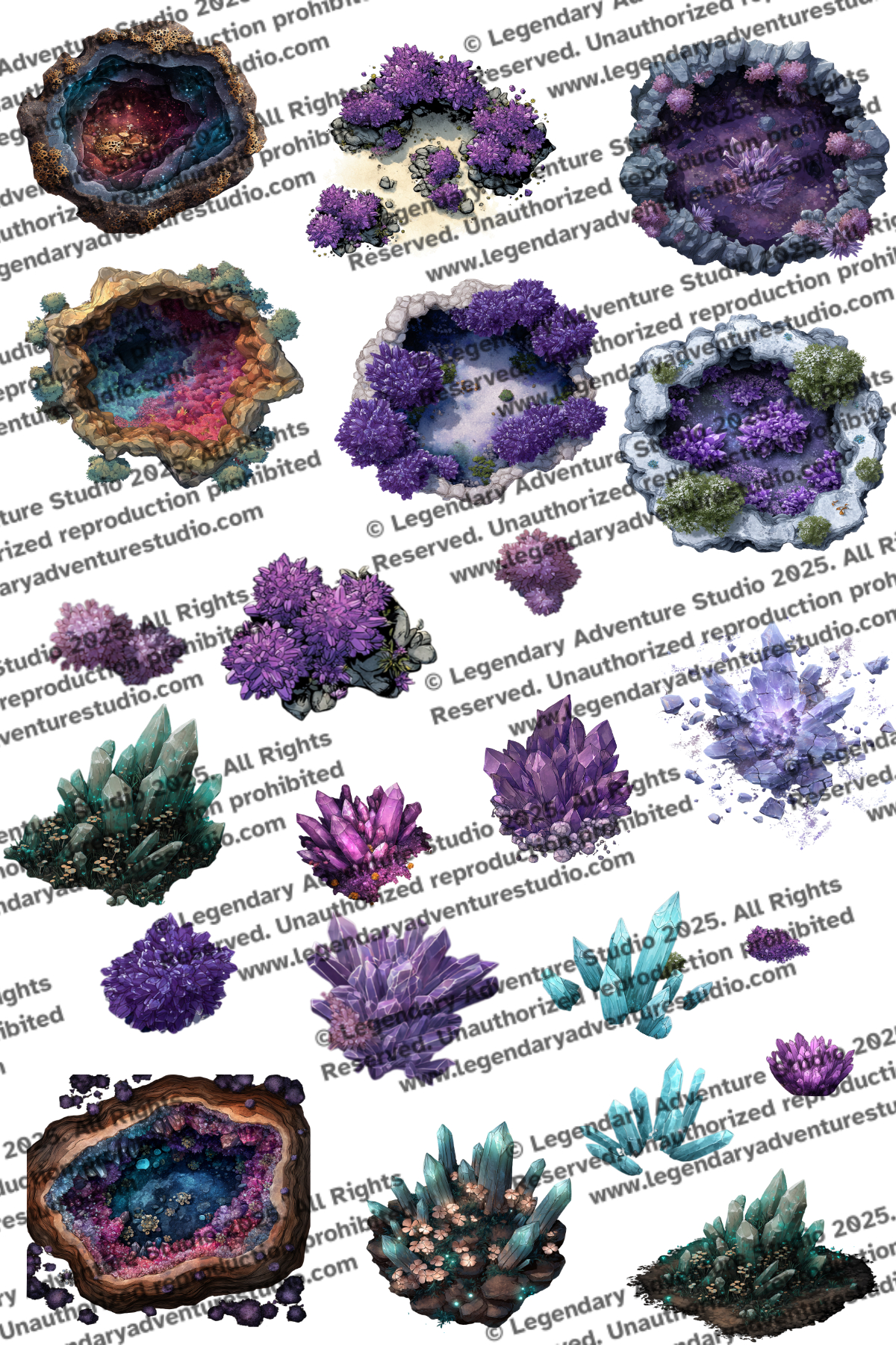 Jagged Cave Crystal Bundle by Legendary Adventure Studio