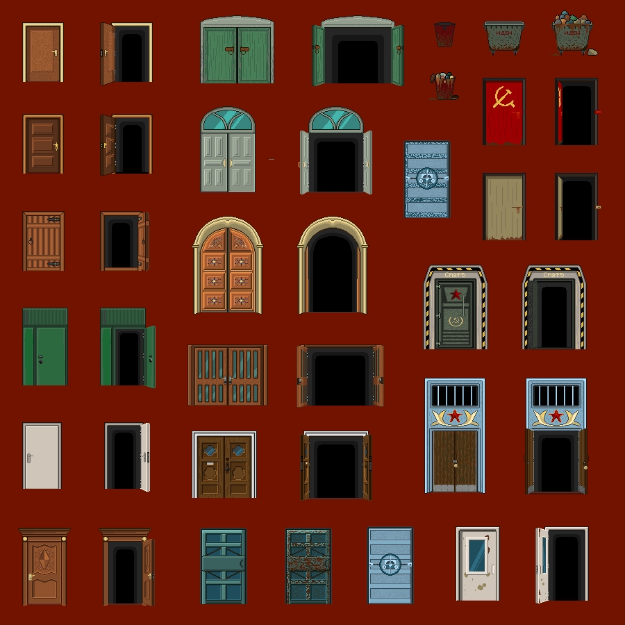 Soviet Classic 70-80s Door & Iconic Elevator by PrayingMantis