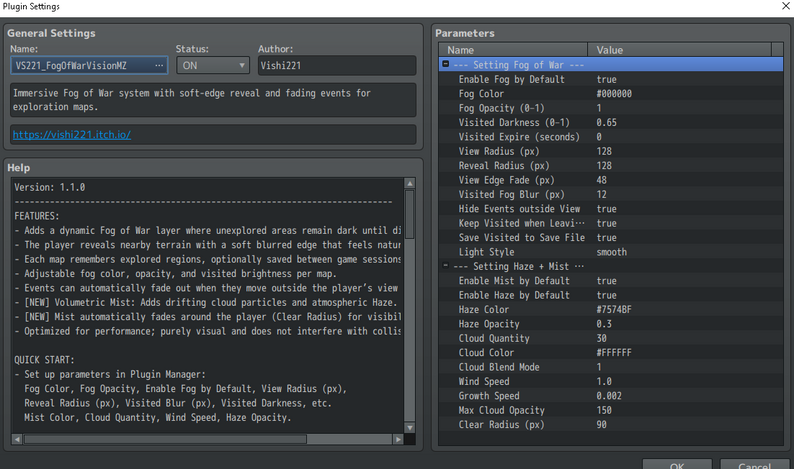 RPG Maker MZ - Fog Of War Vision by vishi221