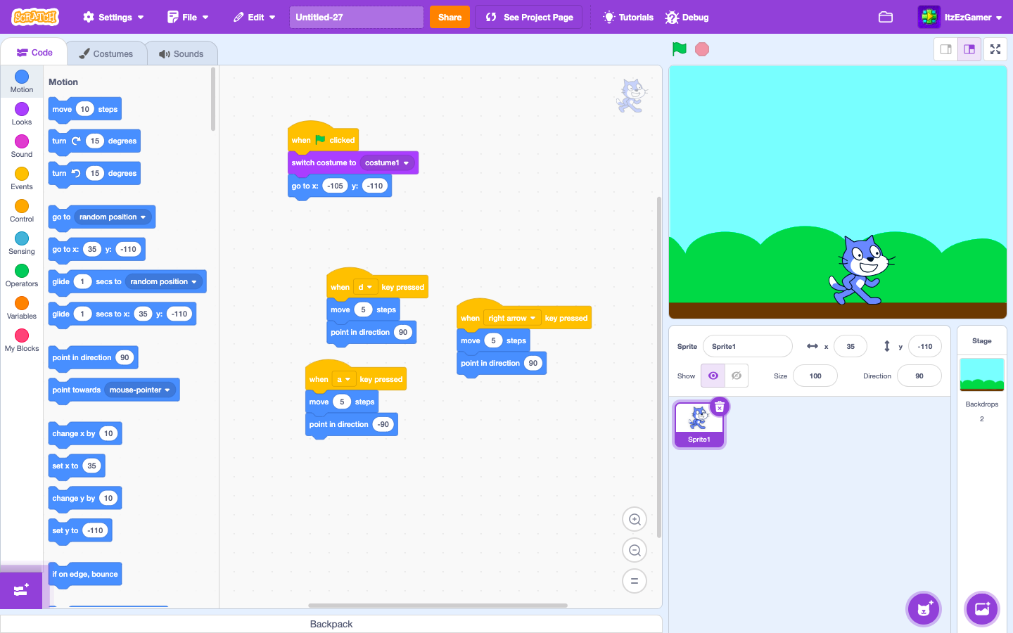 Beginner Template For Scratch by ItzEzGamer