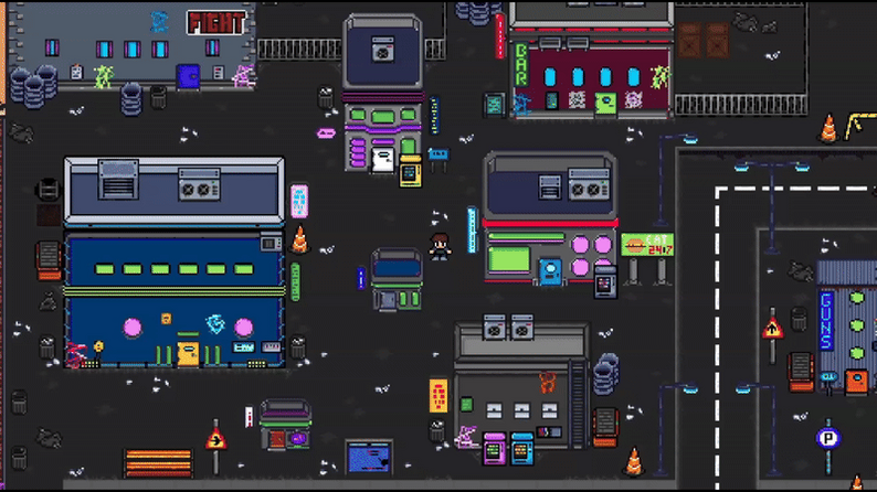Cyberpunk / Sci-Fi City Exterior 16x16 Tileset by BeezeeBox