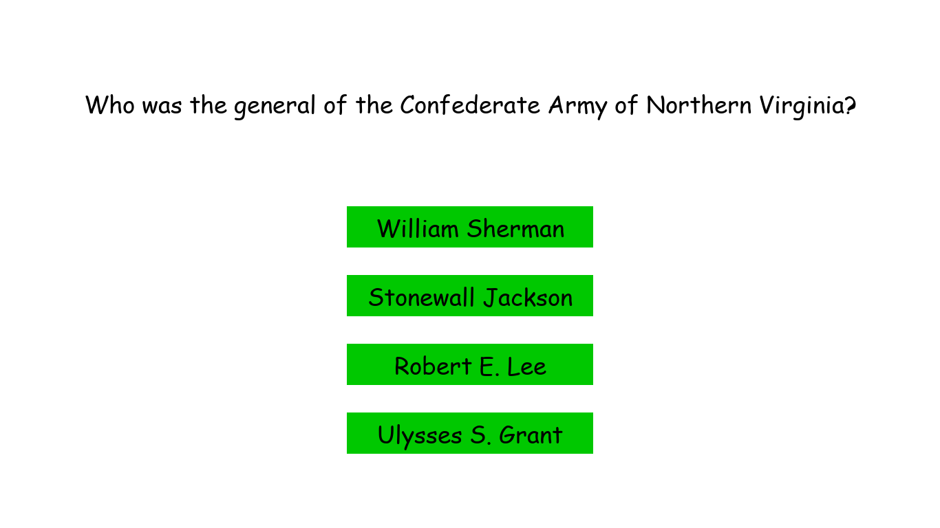American Civil War Quiz by patretro