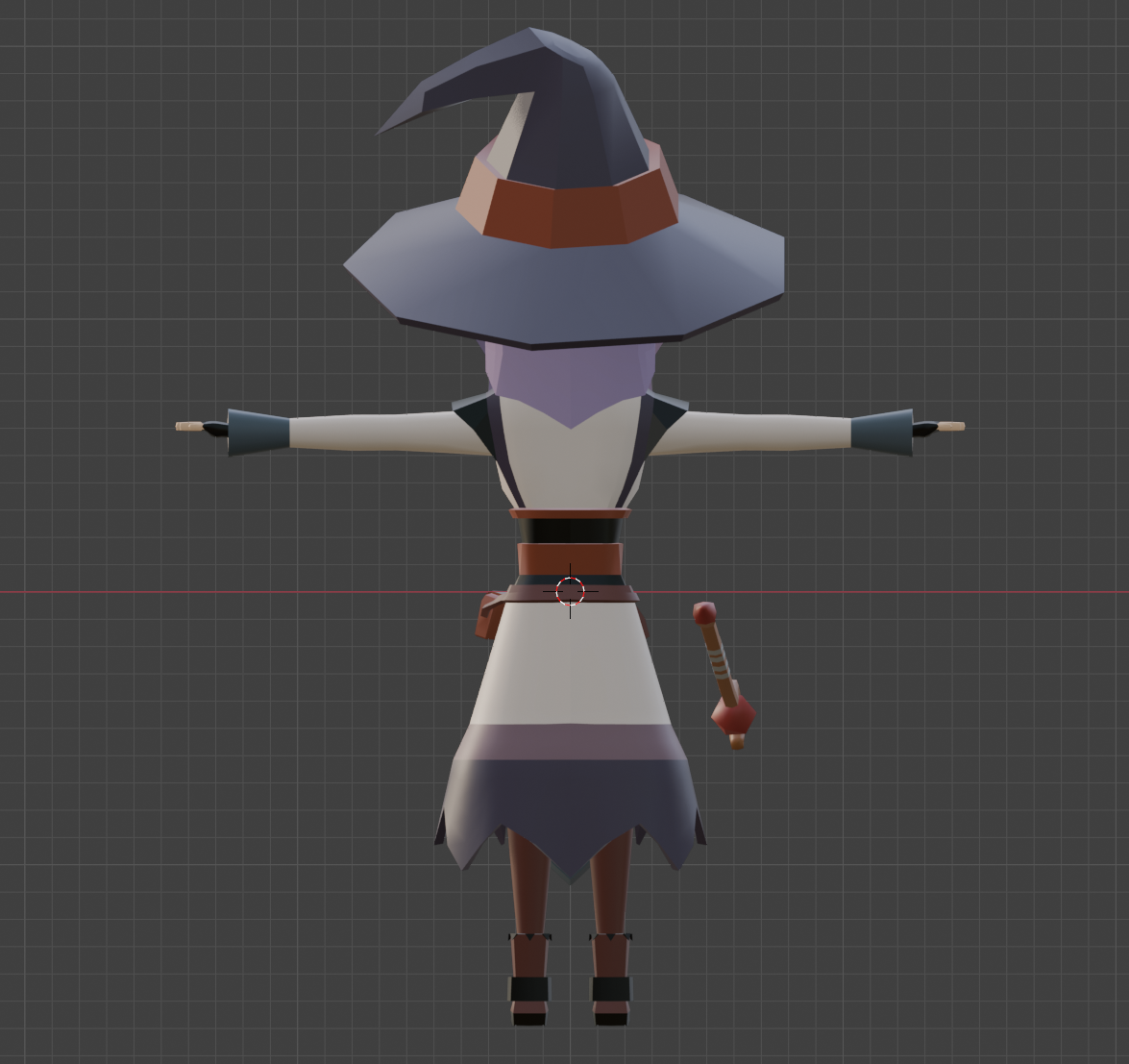 Low Poly Witch — 3D Character Model by lanpota