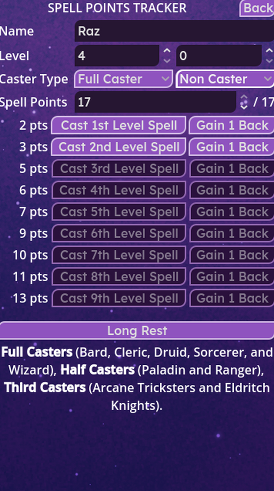 Spell Points Tracker by diVISION+