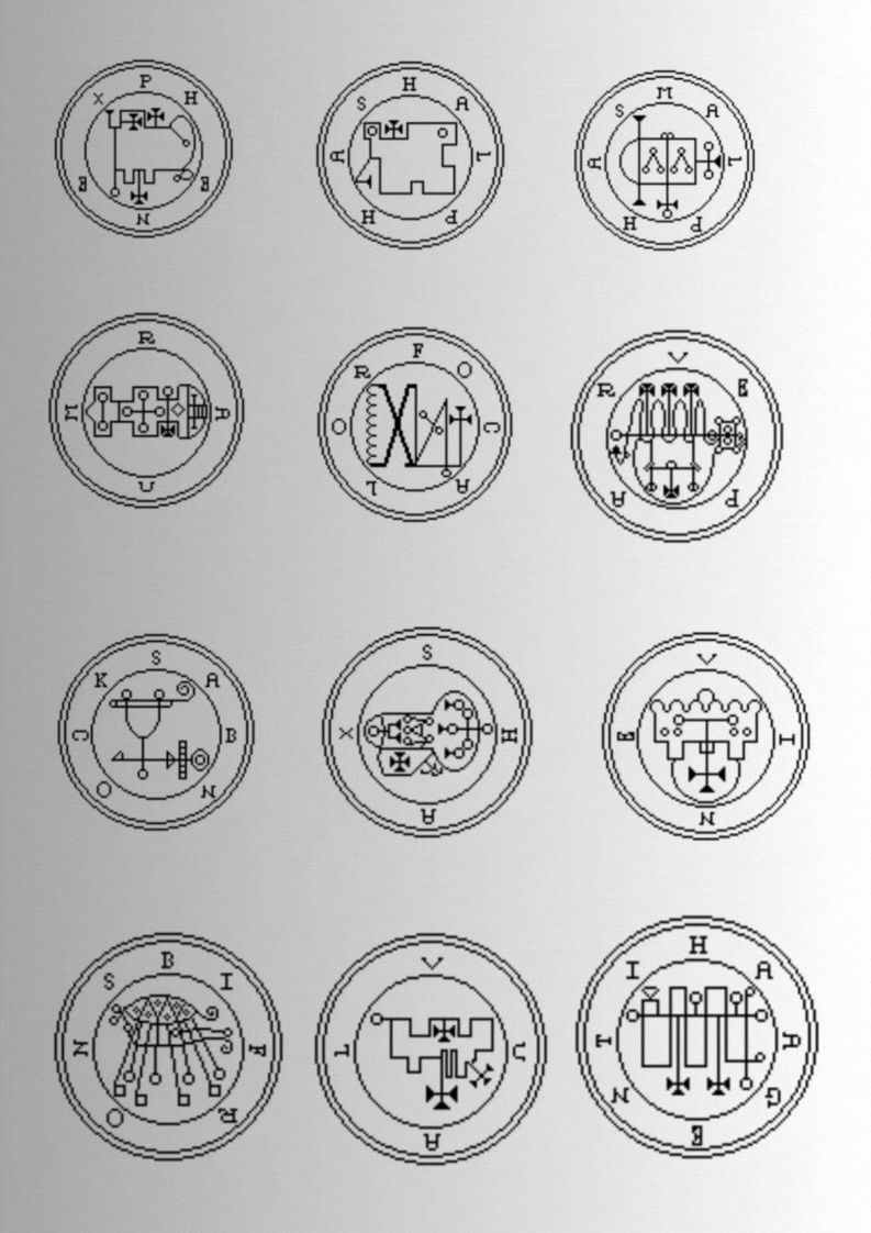 o Goetia Sigils — Vol. IV: The Infernal Twelve_Pixel art - Goetia ...