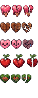 💖 Pixel Art Heart Icons UI Pack by In The Void
