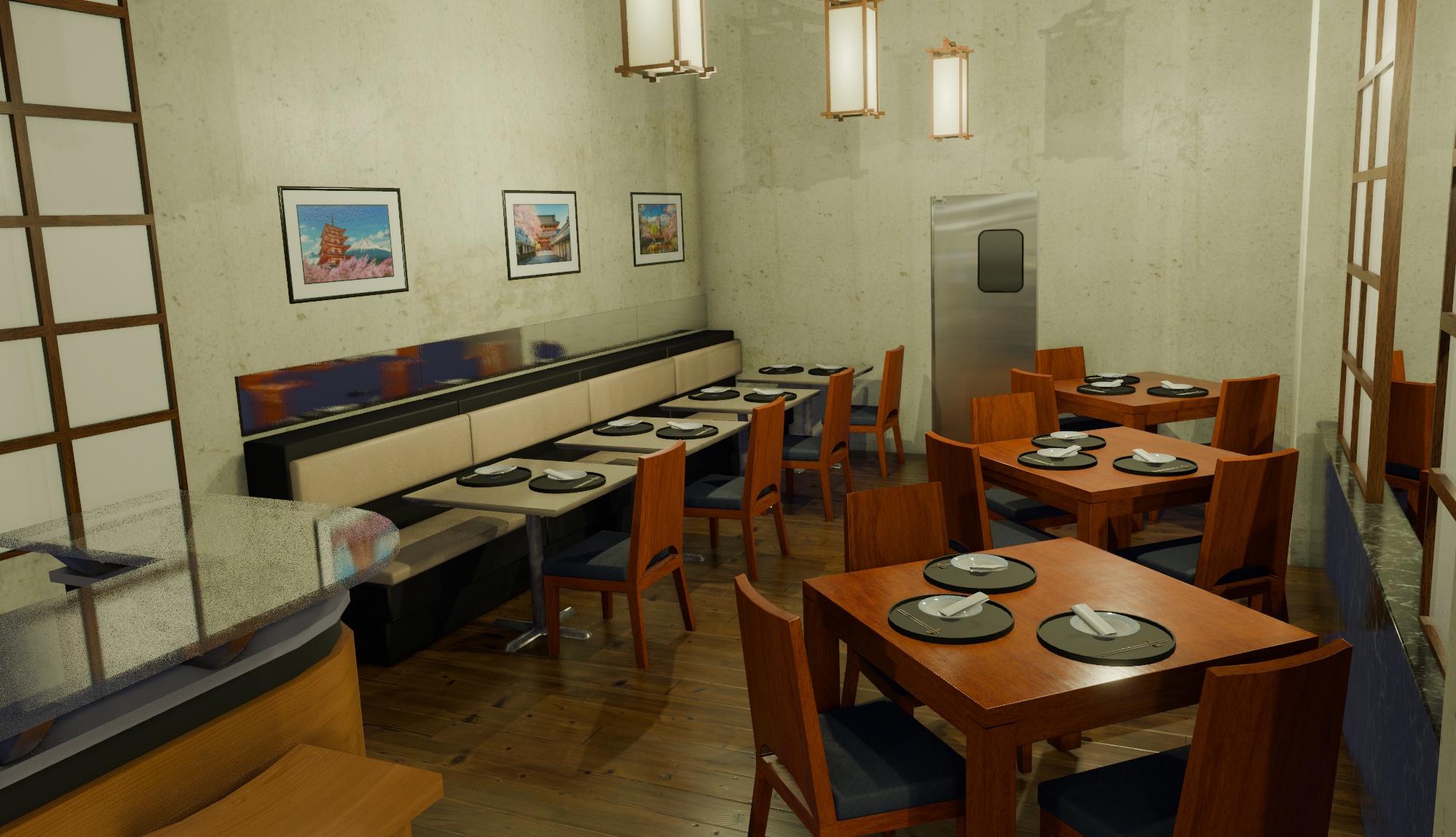 Asian/Japanese Restaurant - game-ready by BitSoft