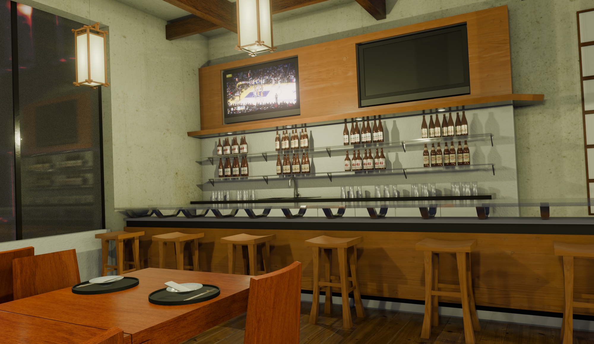 Asian/Japanese Restaurant - game-ready by BitSoft