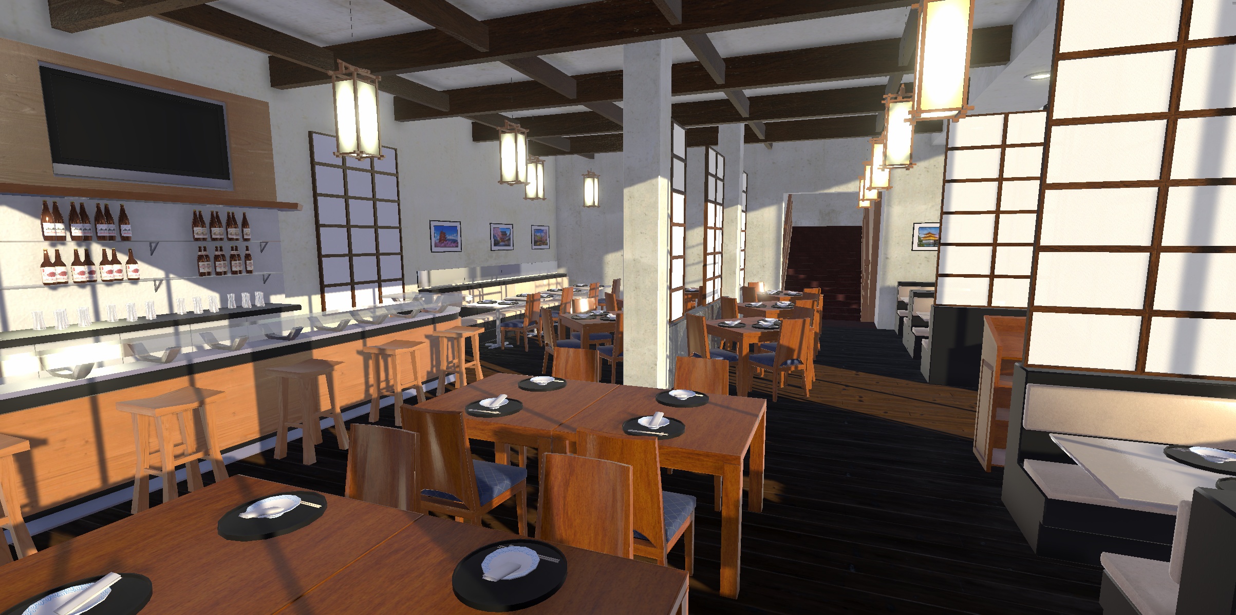 Asian/Japanese Restaurant - game-ready by BitSoft