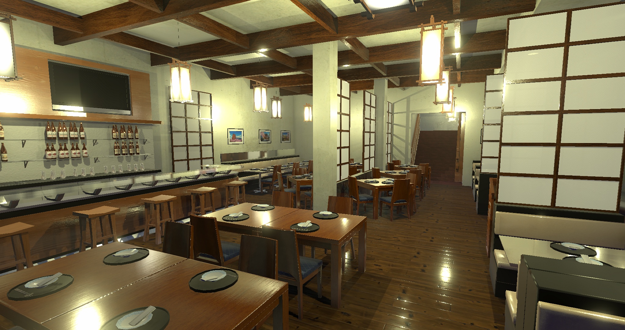 Asian/Japanese Restaurant - game-ready by BitSoft