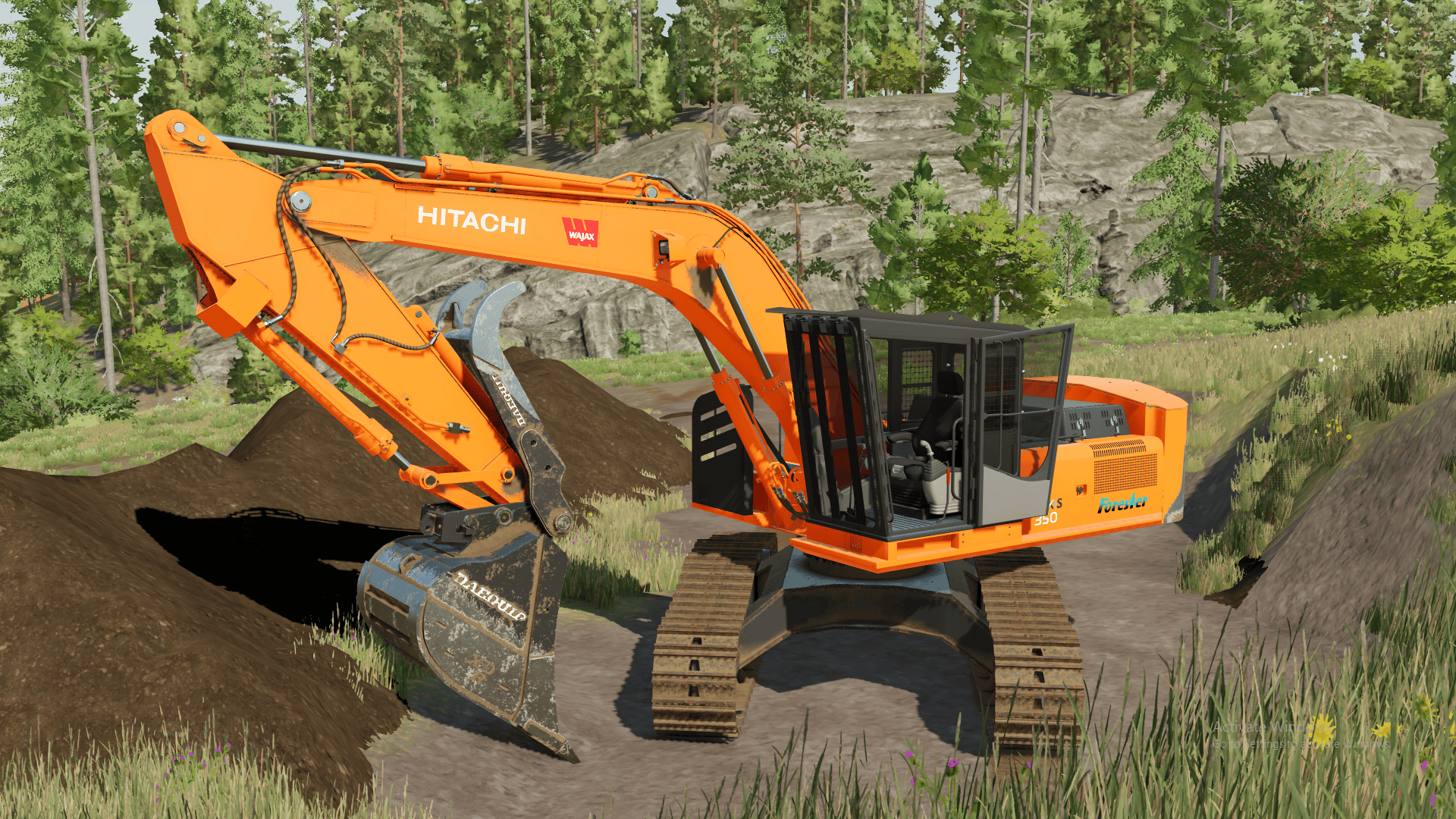 Deere 3554/Hitachi ZX350F-1 Roadbuilder by BIGGIE Modding