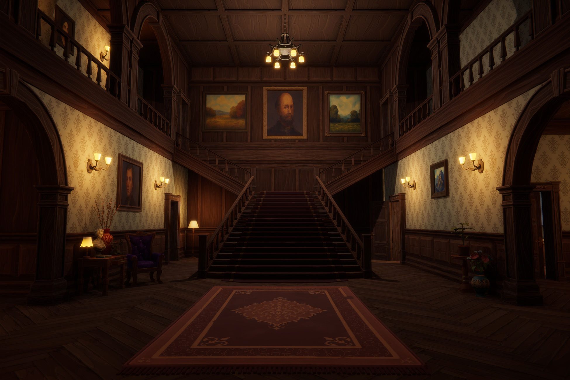 Stylized Victorian Mansion by JustCreate3D