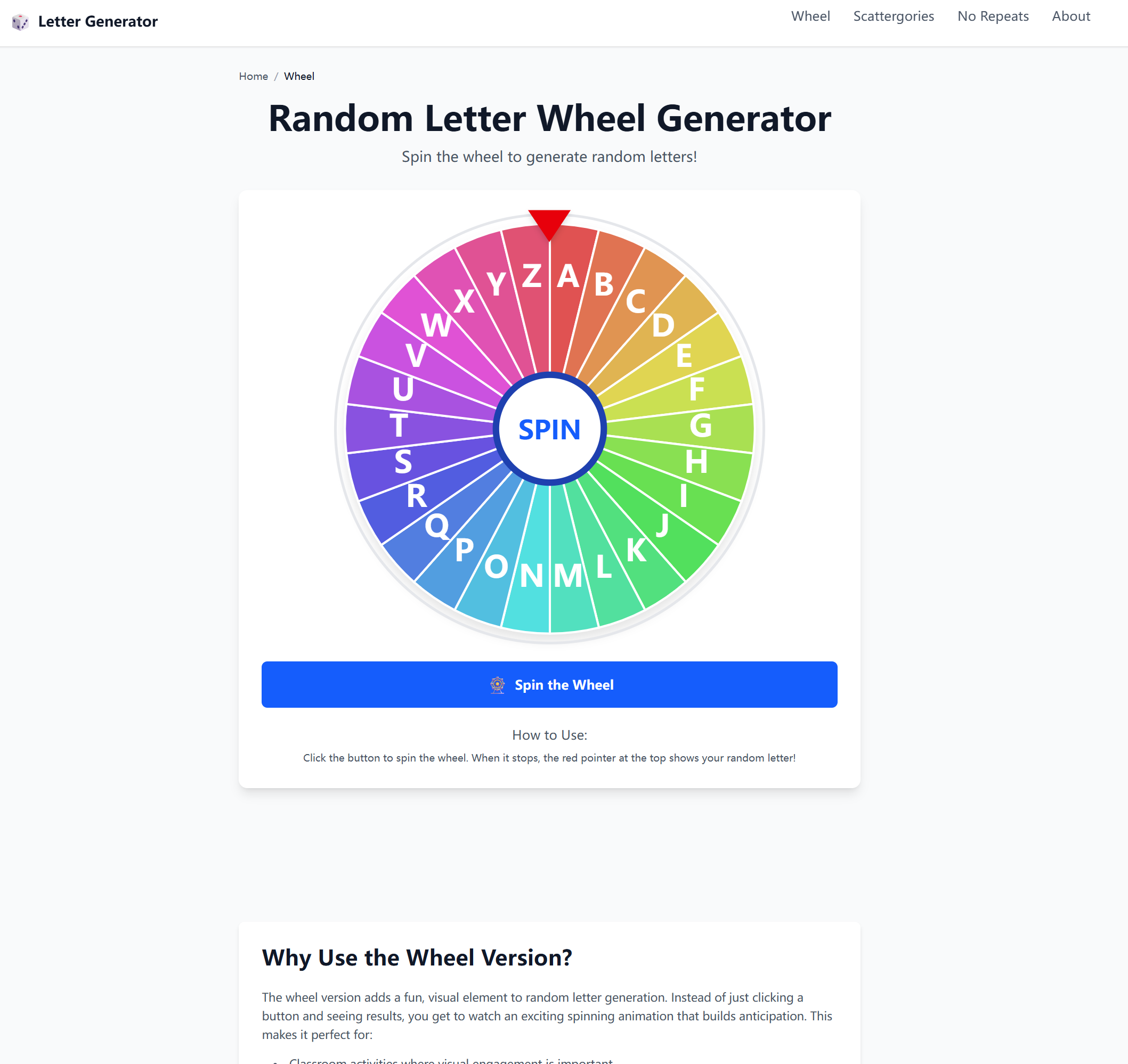 Random Letter Generator by Teaille