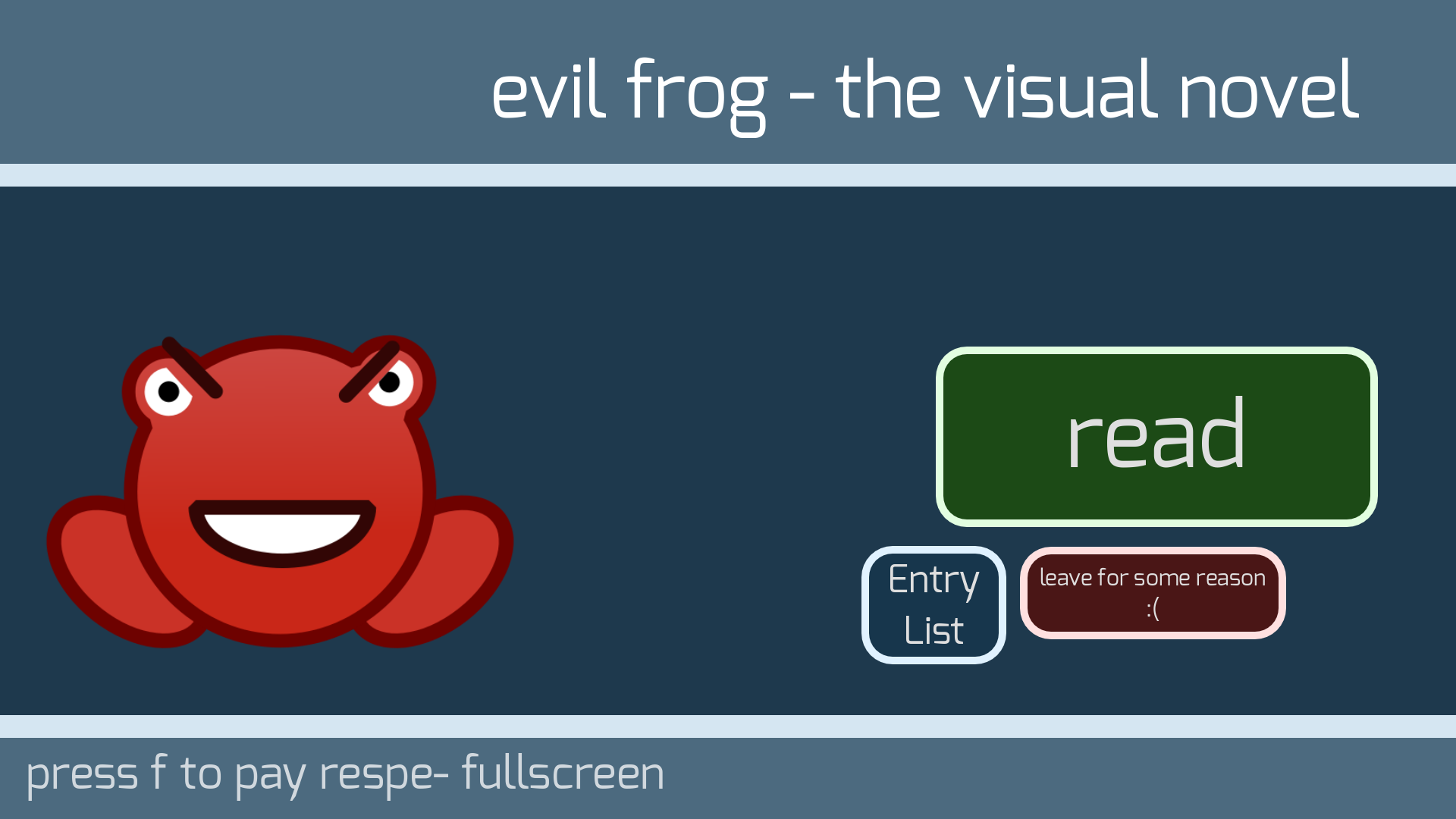 evil frog - the visual novel by siloricity