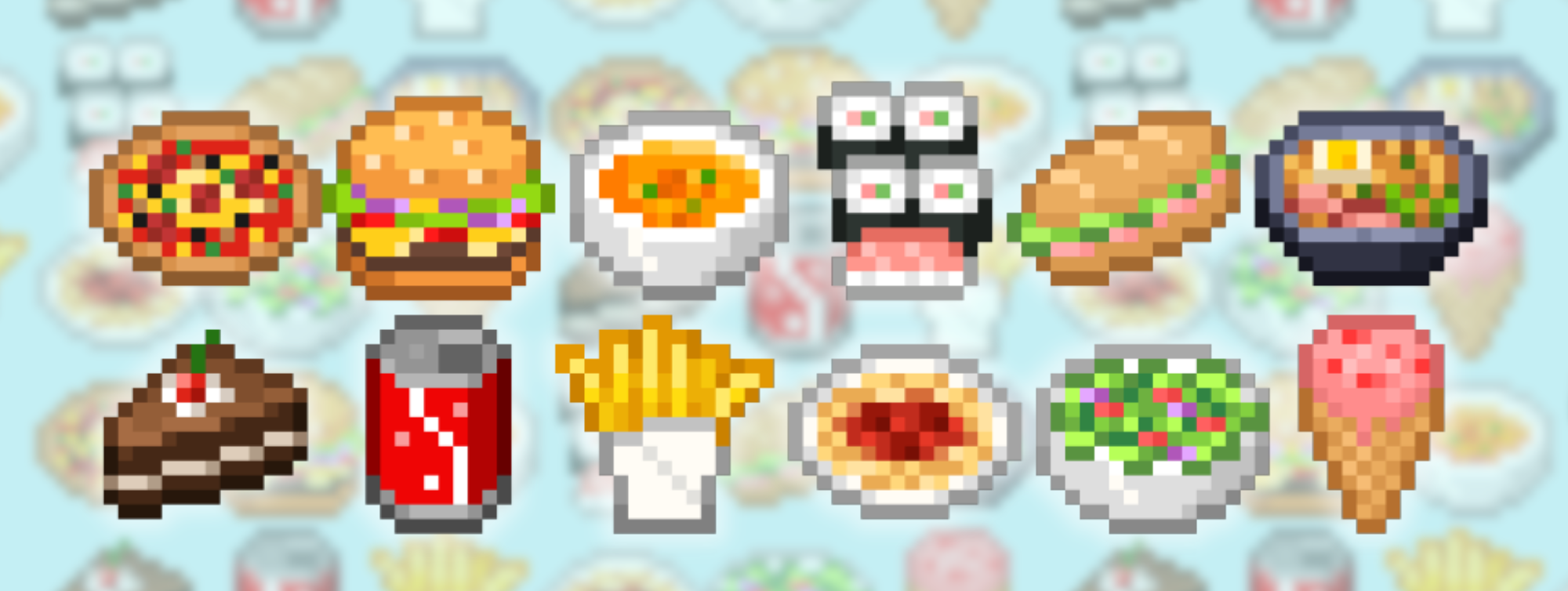 12 Pixel Foods by Frenchpixelle