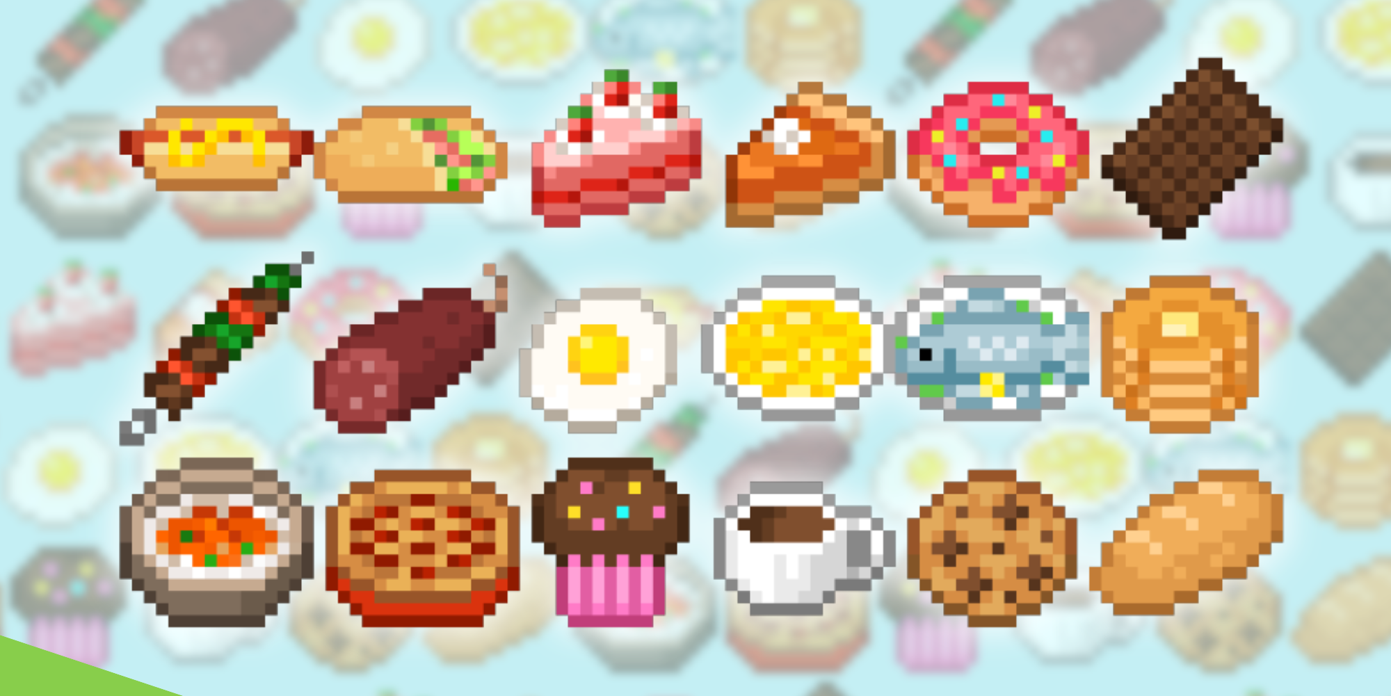 18 Pixel Foods by Frenchpixelle