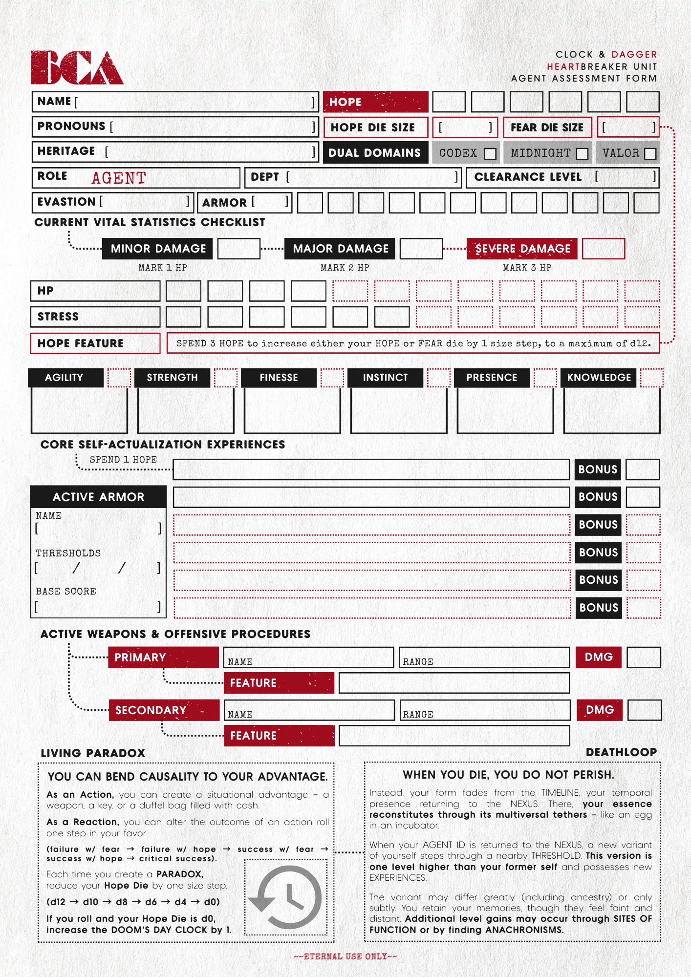 BCA character sheet v1 is live - BCA: BUREAU of CHRONOLOGICAL AFFAIRS ...