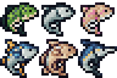 Added 6 Fish - Food Asset Pack [16x16] by Reqxel