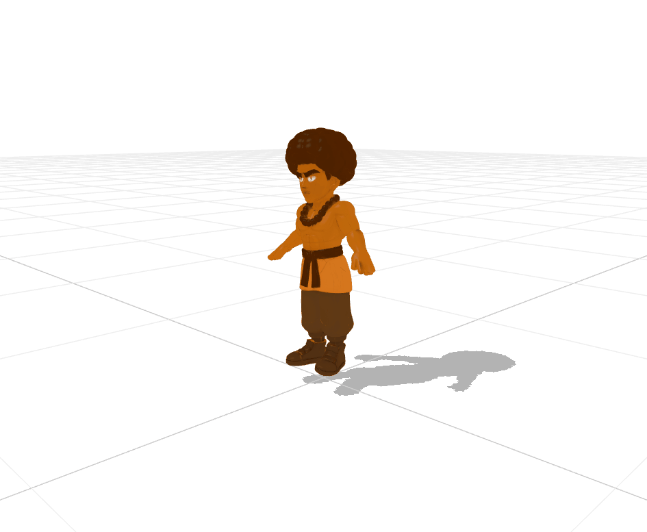 3D Modern Afro Shaolin Character Rigged Pack – 3D Model with Walk, Run ...