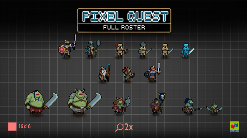 2D Pixel Quest Vol.9 - The Ogre by Barely_Games
