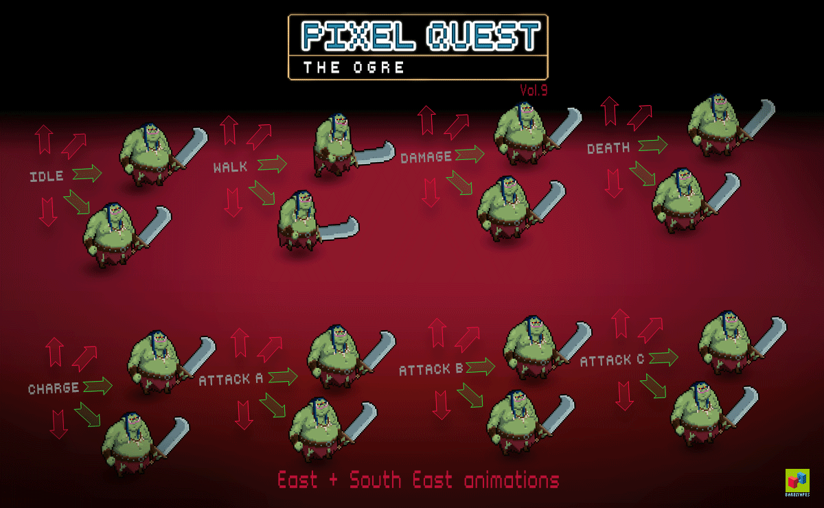 Update_04: South East side animations - 2D Pixel Quest Vol.9 - The Ogre ...