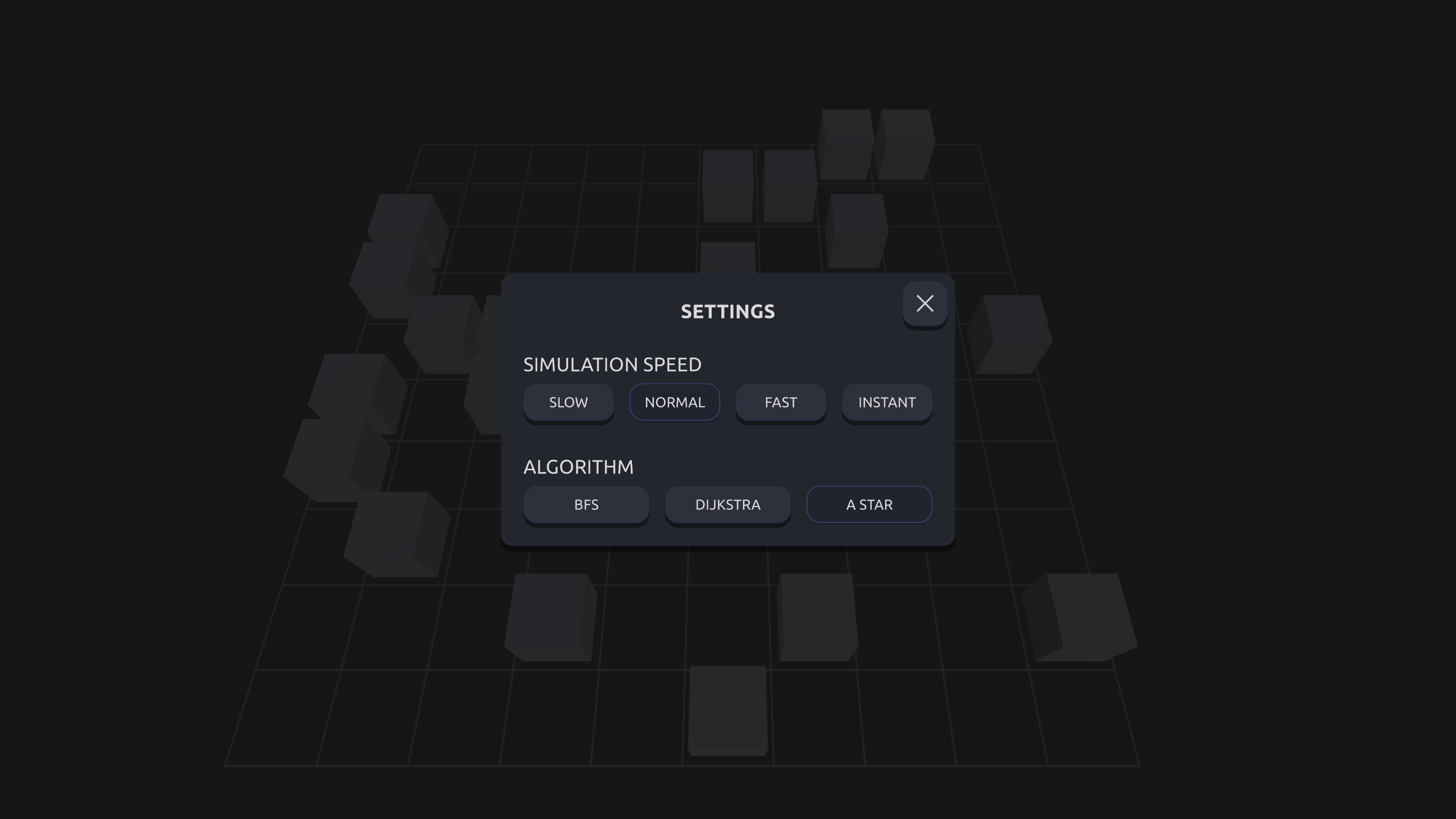 Pathfinding Visualizer by SKIBIKS
