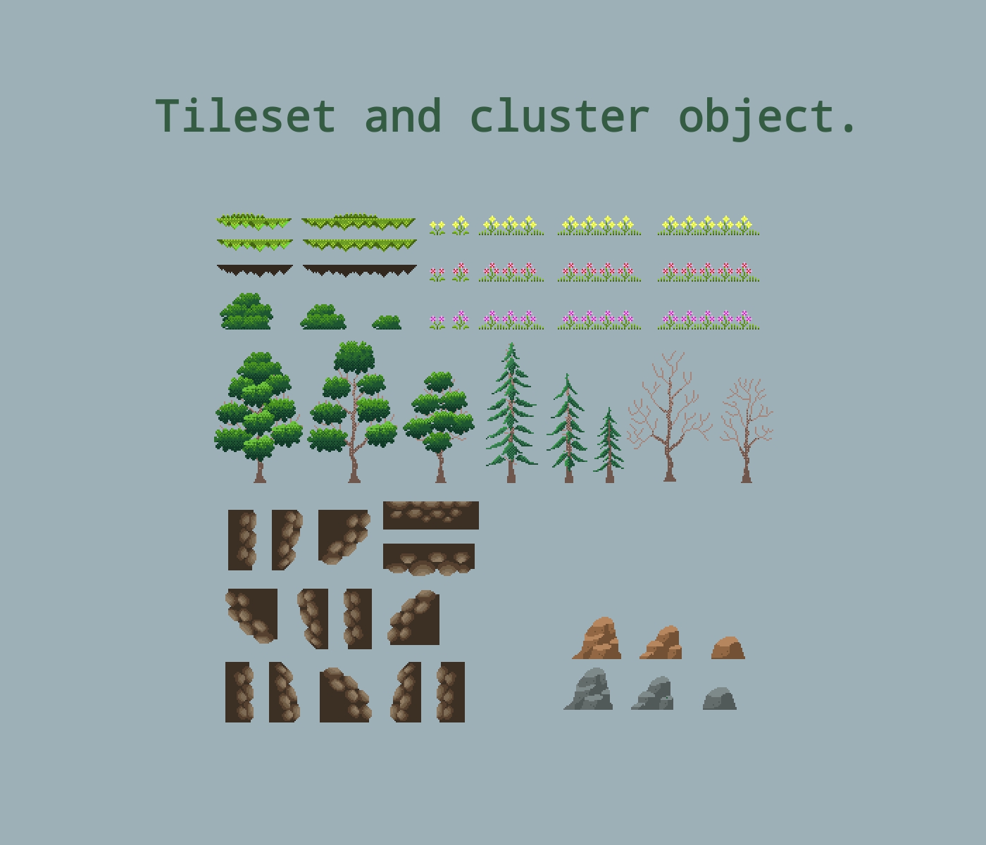 Forest Pixel Art Tileset by Aralepixel