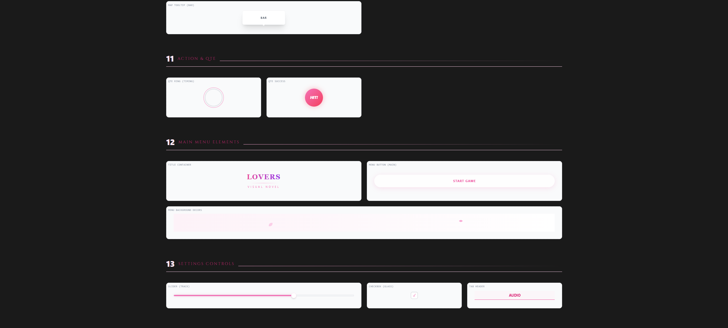 Modern Adult Visual Novel UI Kit (Ren’Py) by Hentline