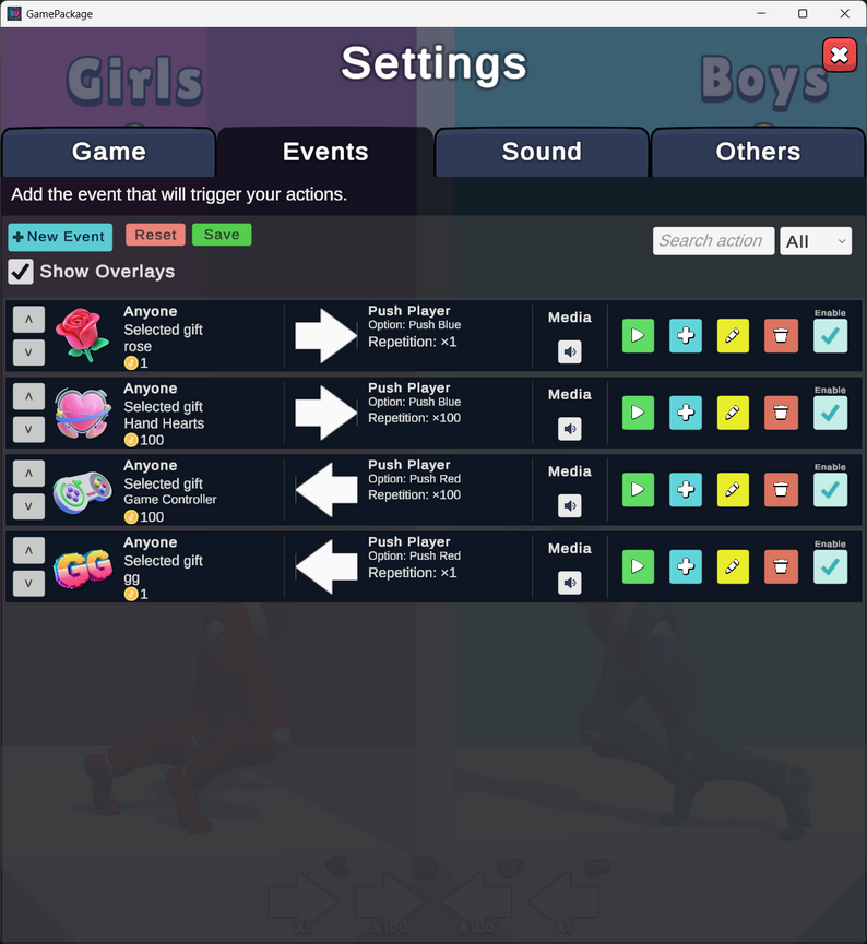 Tiktok interactive Boys vs Girls game by BrainUser