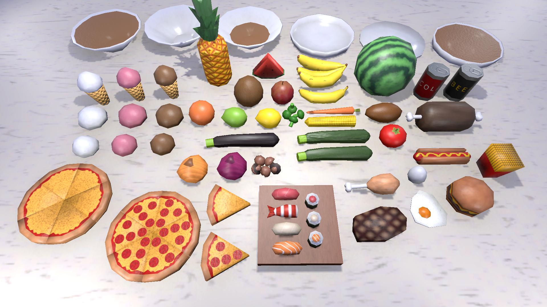 Low Poly Food Asset Pack by Kyle Fuji