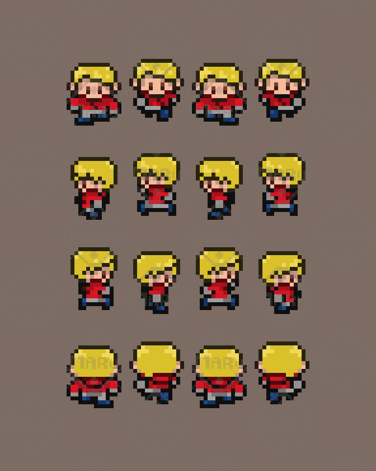 Winter NPCs – Updated 16x16 Pixel Art Characters (Improved 4‑Direction ...
