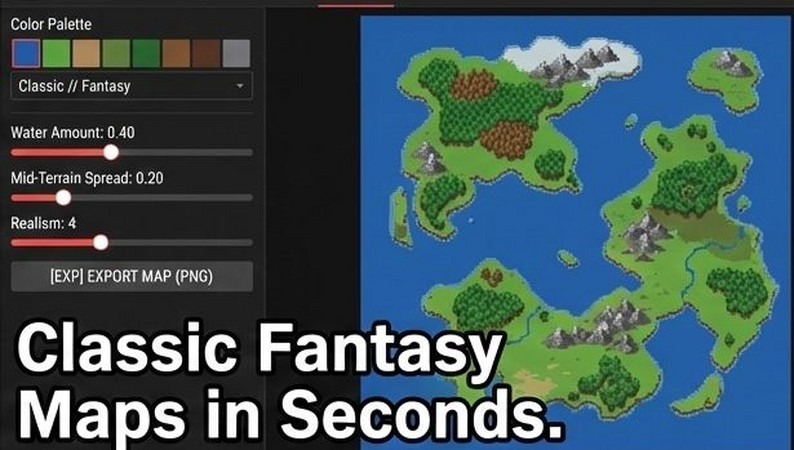 RPG map generator-Generate RPG maps in seconds by Nanosoft. Inc