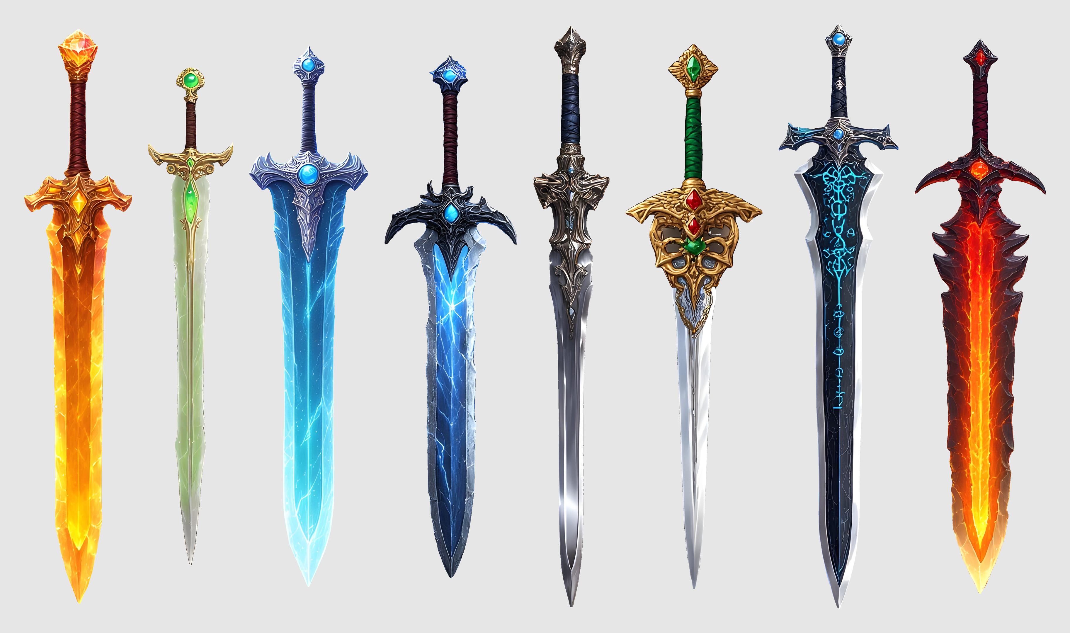 Elemental Weapons Series - Swords Bundle 1 (400 High Res Images) by ...